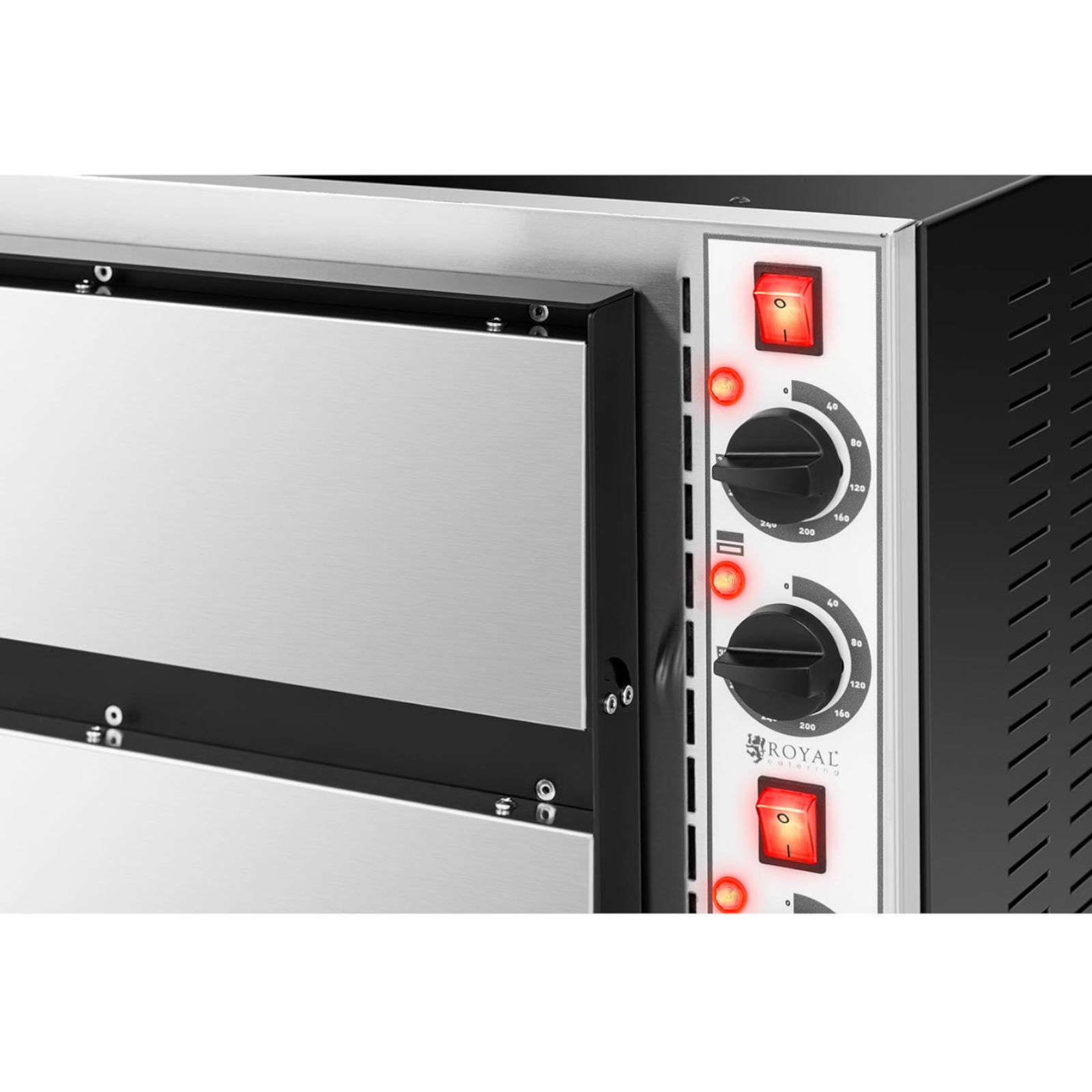 Piec do pizzy elektryczny podwójny 2 pizze śr. 32 cm 230 V 3200 W ITALY