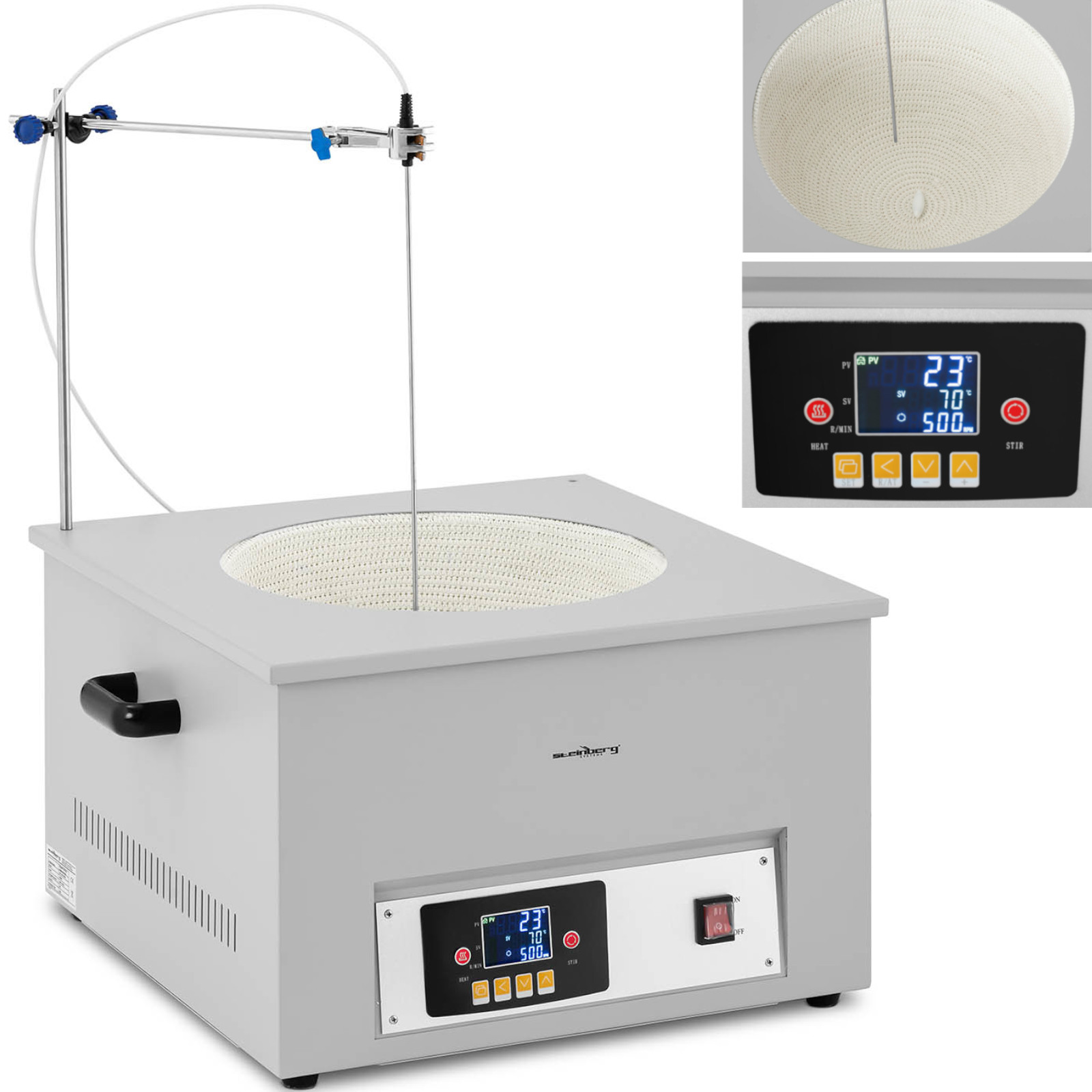 Płaszcz grzewczy laboratoryjny z mieszadłem magnetycznym + statyw 20 l ...
