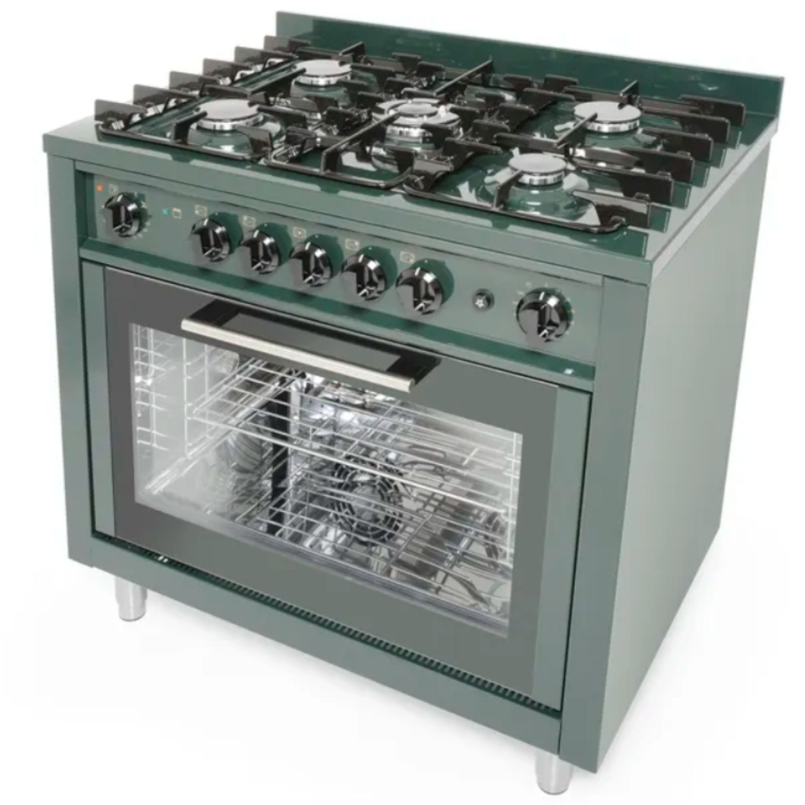 Kuchnia gazowa 5 palników z piekarnikiem konwekcyjnym Kitchen Line 14.3 ...